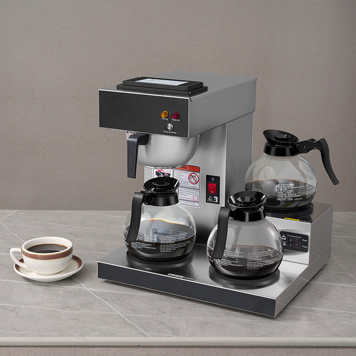 SYBO 12-Cup Drip Coffee Maker with 3 Glass Carafes and Warmers – SYBO ...