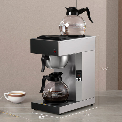 SYBO 12-Cup Drip Coffee Maker with 2 Glass Carafes and Warmers – SYBO ...